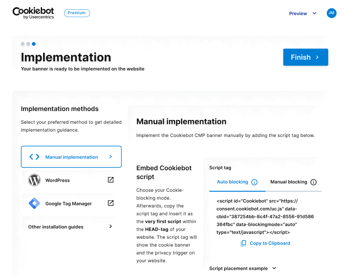 Cookiebot™ CMP by Usercentrics - Conformità al GDPR per PMI