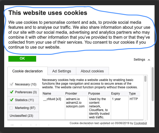 Cookie texts in the age of the privacy paradox | Cookiebot